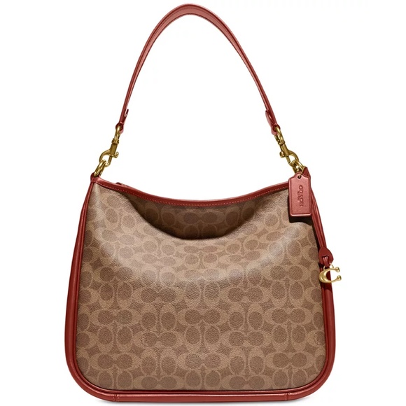 Bags | Nwt Coach Coated Canvas Signature Cary Shoulder Bag Tan Rust ...